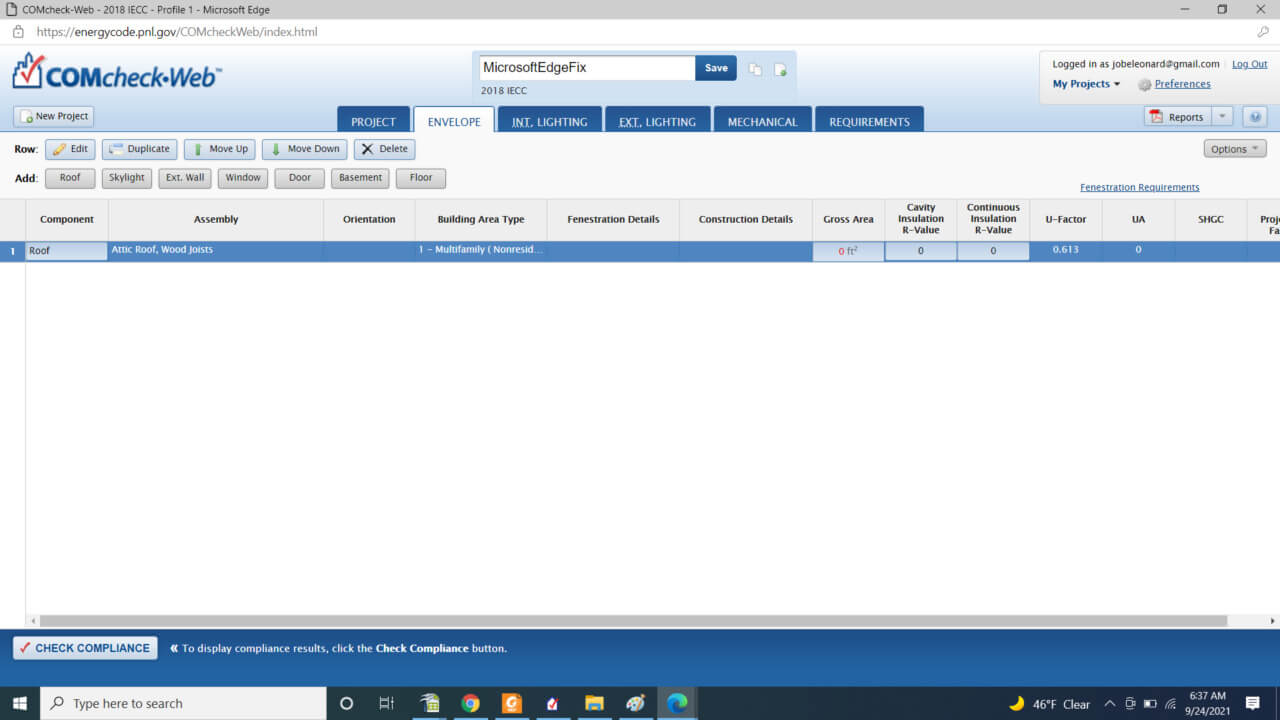 Comcheck Web Projection Factor Error | $79 REScheck, Manual J, Manual S ...