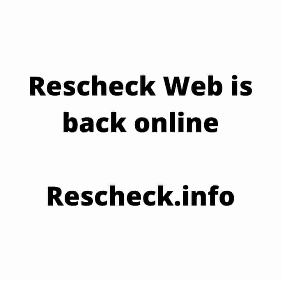 Get Free Rescheck Access with Rescheck Web Back Online | $79 REScheck ...