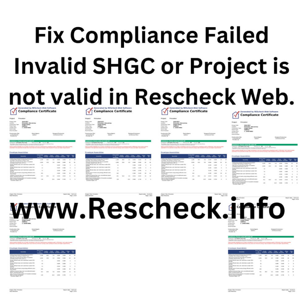 Fix Compliance Failed Invalid SHGC or Project is not valid in Rescheck ...